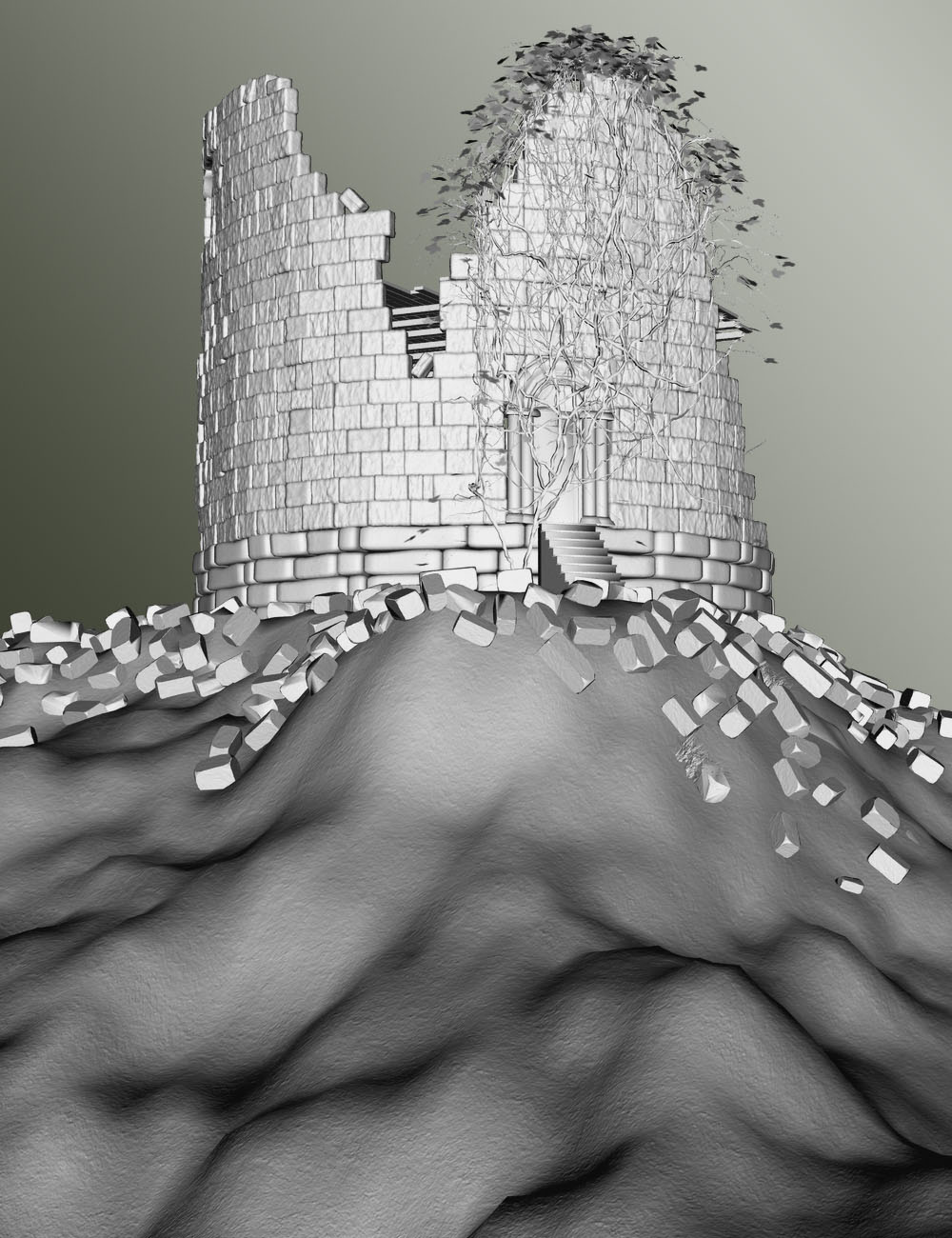 Crumble Tower | Daz 3D