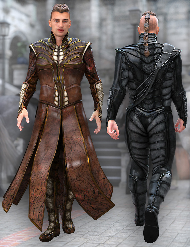 Rune Male Outfit Bundle for Genesis 3 Male(s) and Genesis 2 Male(s ...