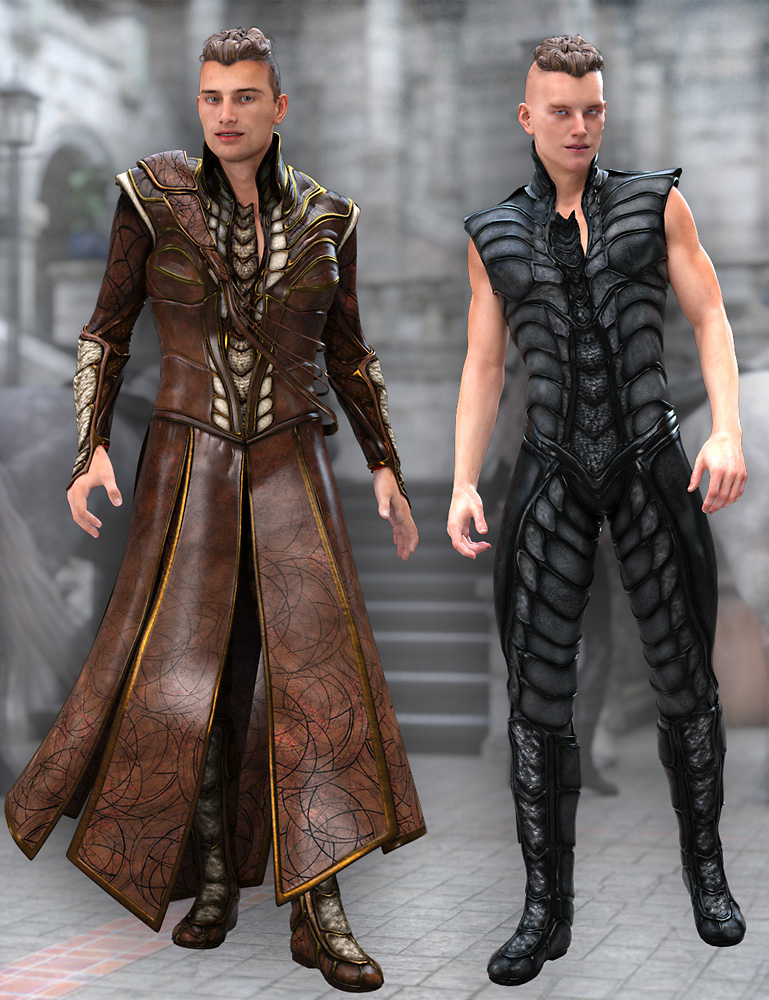Rune Male Outfit Bundle for Genesis 3 Male(s) and Genesis 2 Male(s ...