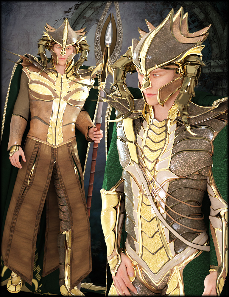 Rune Male Outfit Bundle for Genesis 3 Male(s) and Genesis 2 Male(s ...