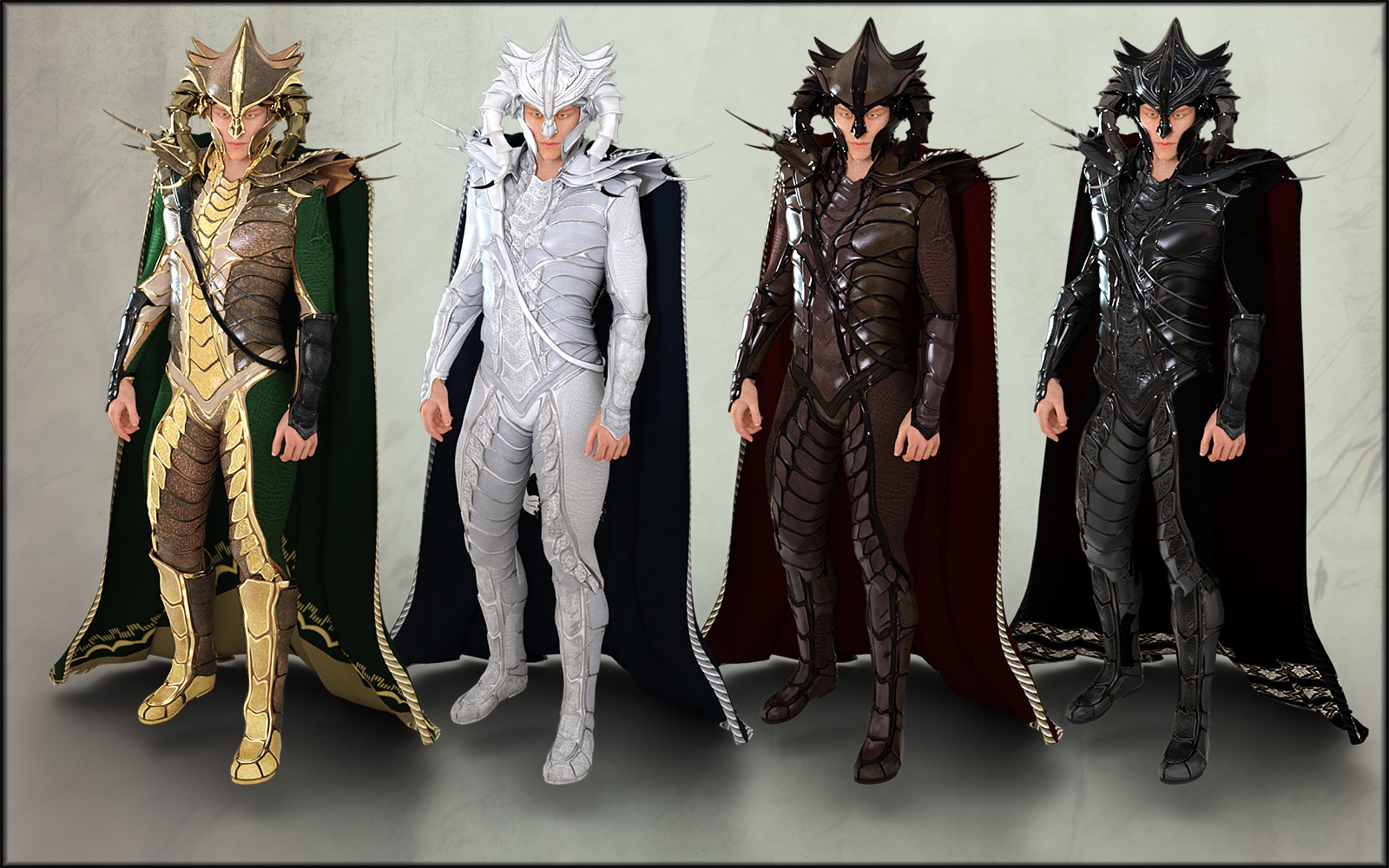 Rune Male Outfit Bundle for Genesis 3 Male(s) and Genesis 2 Male(s ...