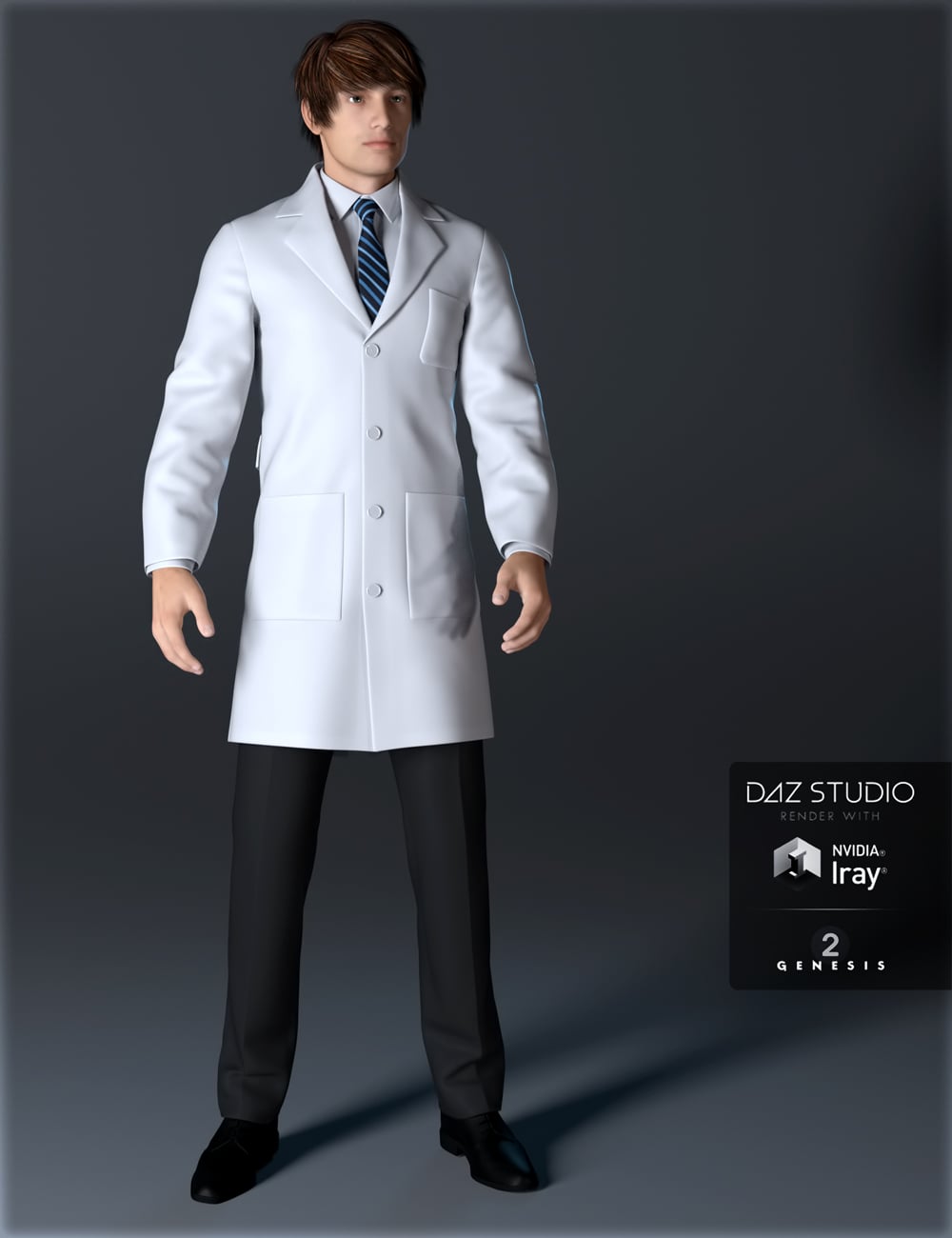 Doctor's Coat and Suit for Genesis 2 Male(s) | Daz 3D