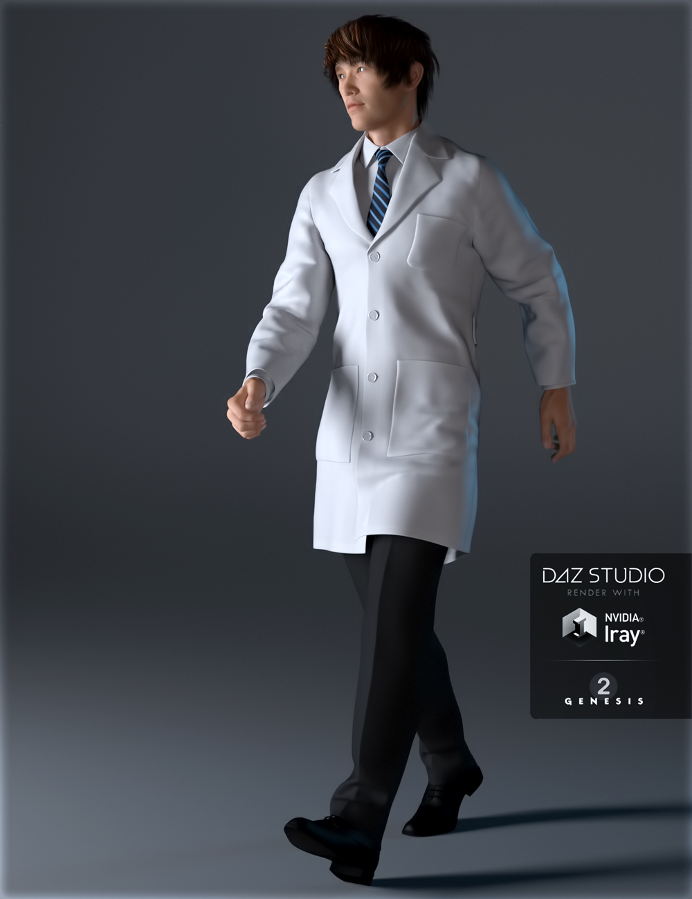 Doctor's Coat and Suit for Genesis 2 Male(s) | Daz 3D