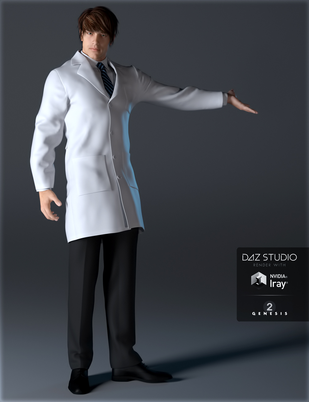 Doctor's Coat and Suit for Genesis 2 Male(s) | Daz 3D