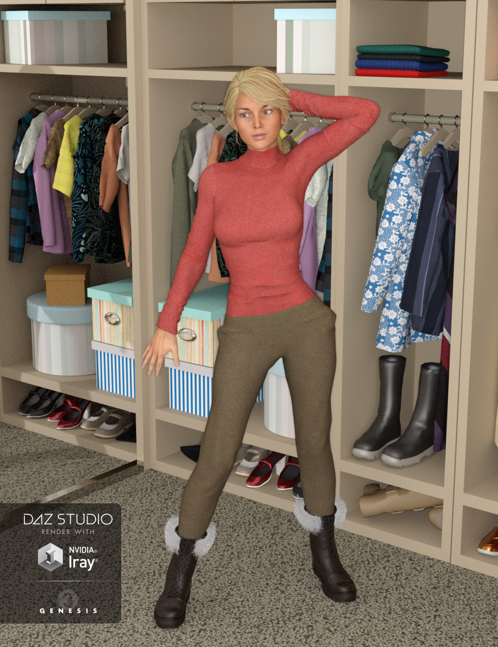 Winter Clothes for Genesis 3 Female(s) | Daz 3D