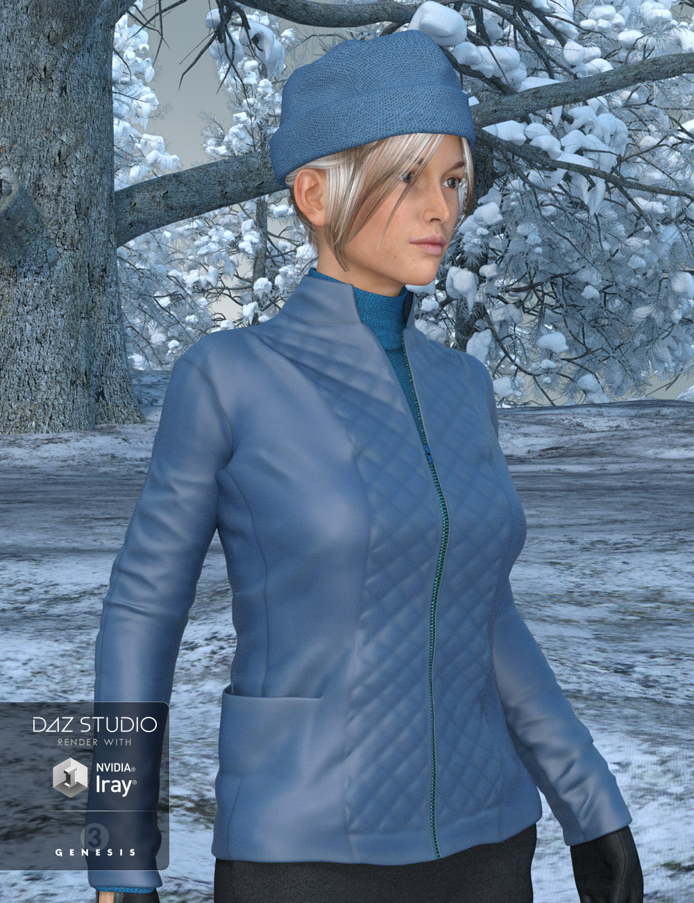 Winter Clothes for Genesis 3 Female(s) | Daz 3D