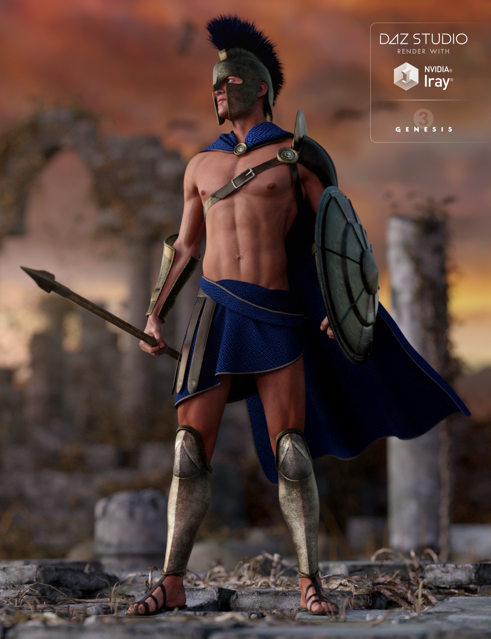 Spartan Warrior Textures | Daz 3D