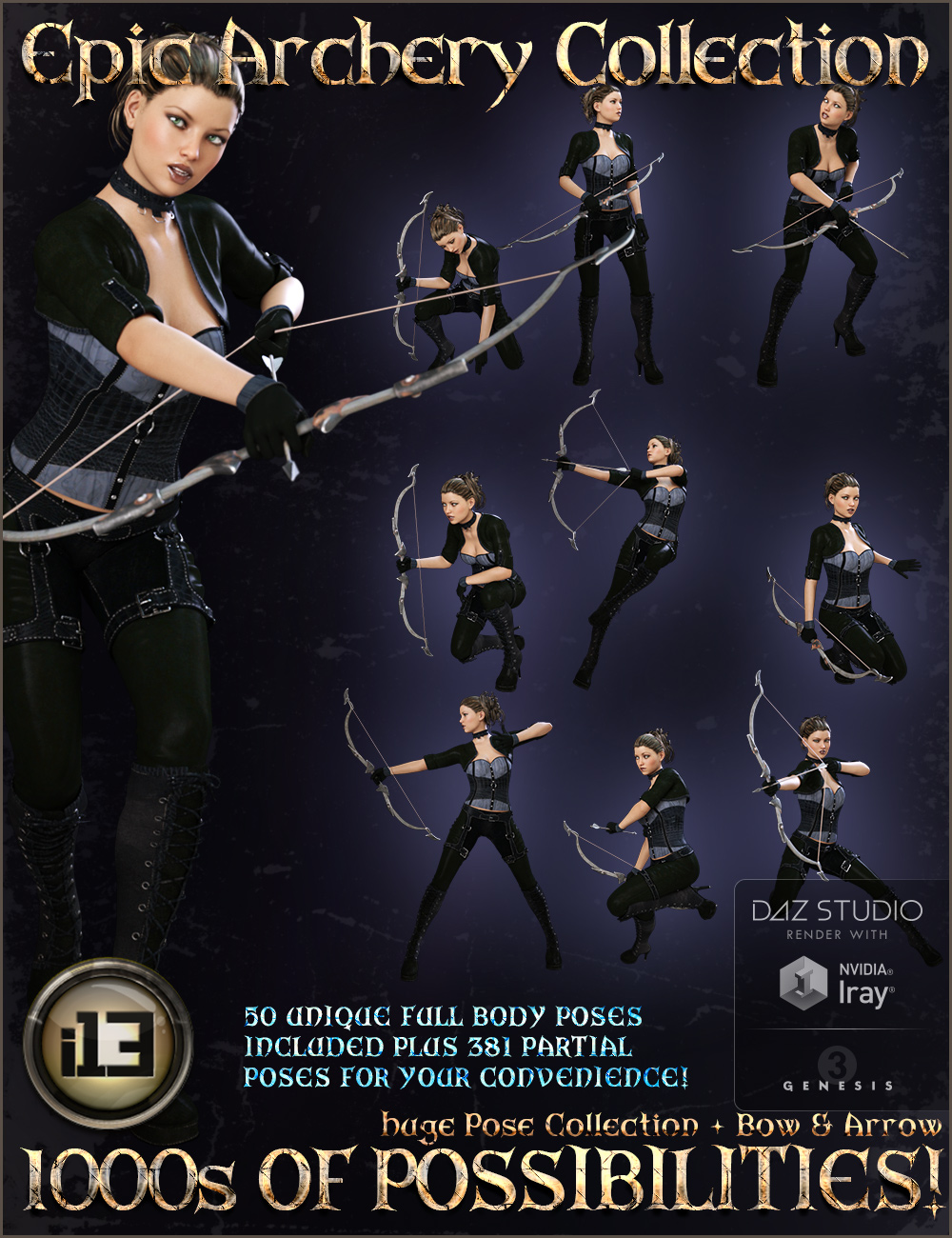 i13 Epic Archery Collection | Daz 3D