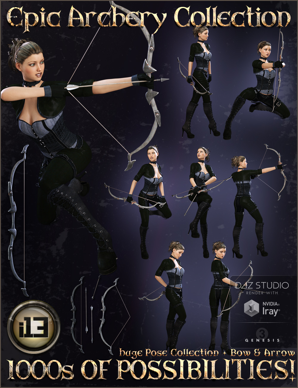 i13 Epic Archery Collection | Daz 3D