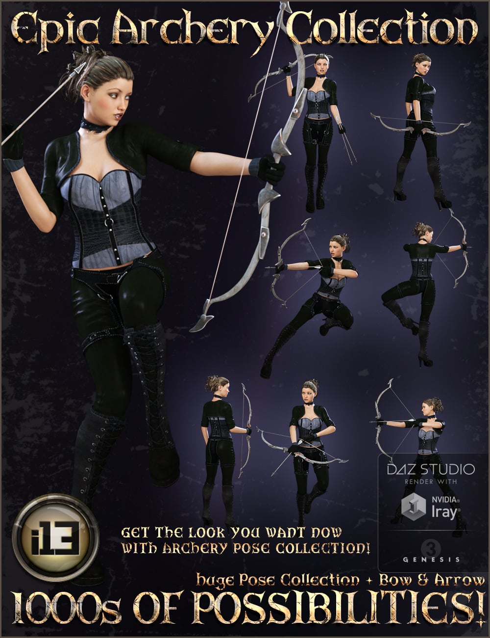 i13 Epic Archery Collection | Daz 3D