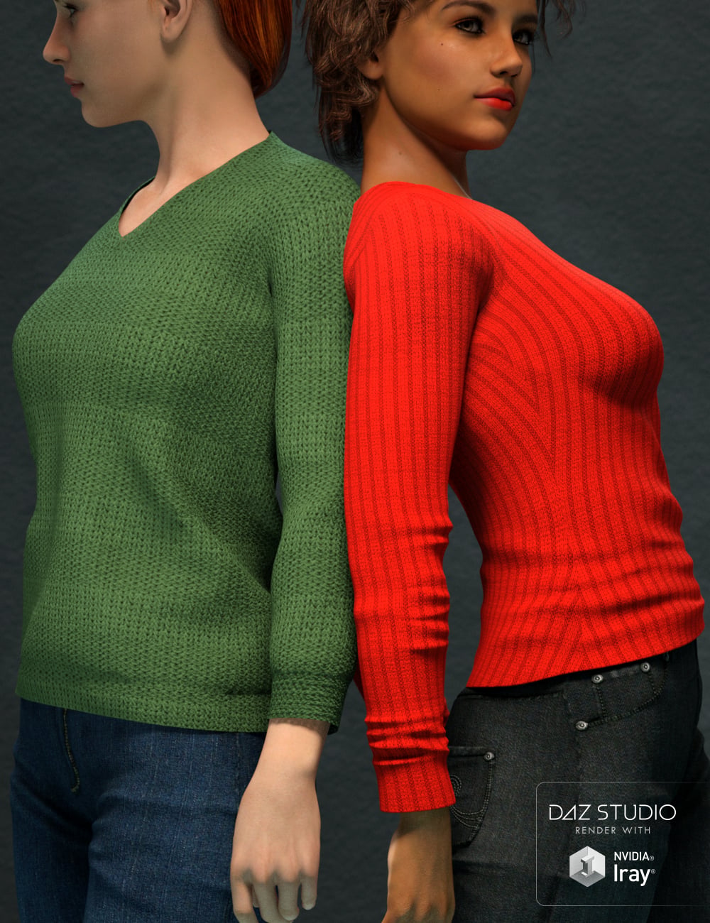 Snuggle Up Knits for Iray and 3Delight - Shader Presets | Daz 3D