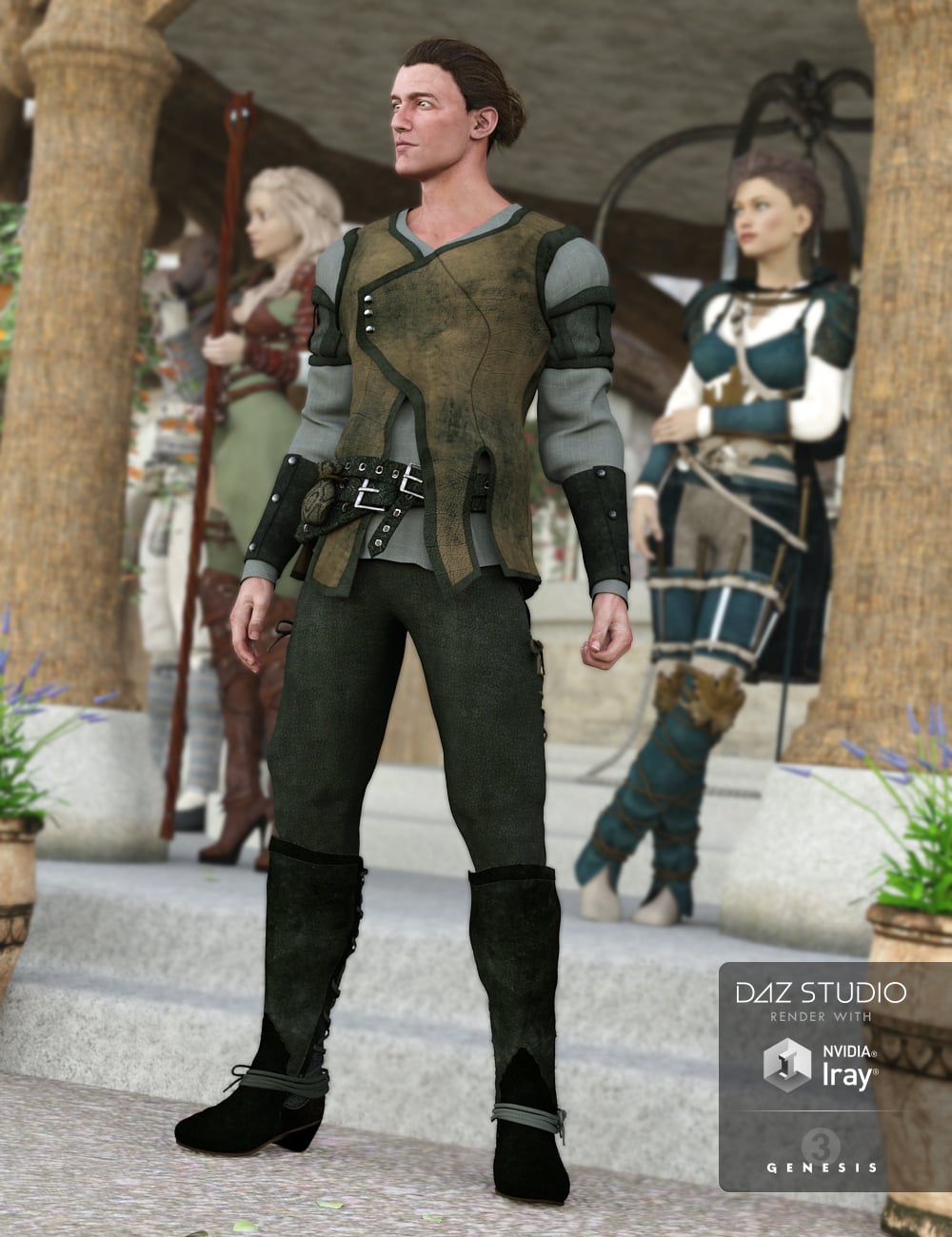 The Bard Outfit Textures | Daz 3D