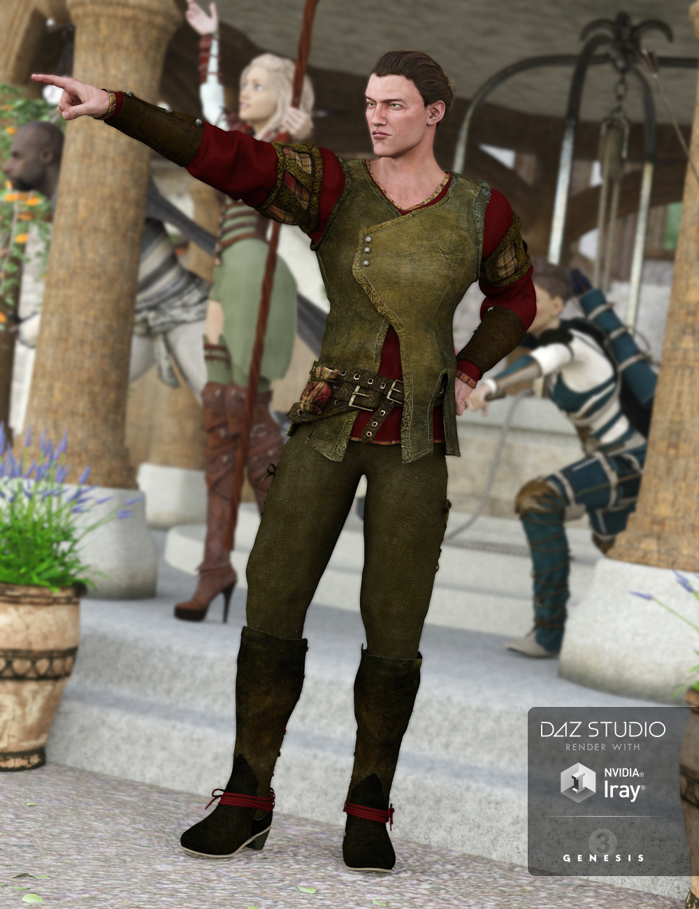 The Bard Outfit Textures | Daz 3D