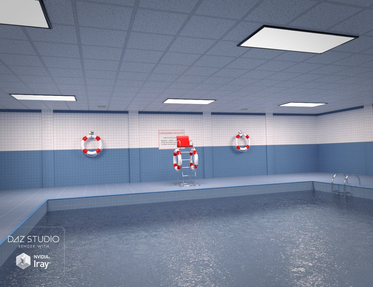 Public Indoor Pool | Daz 3D