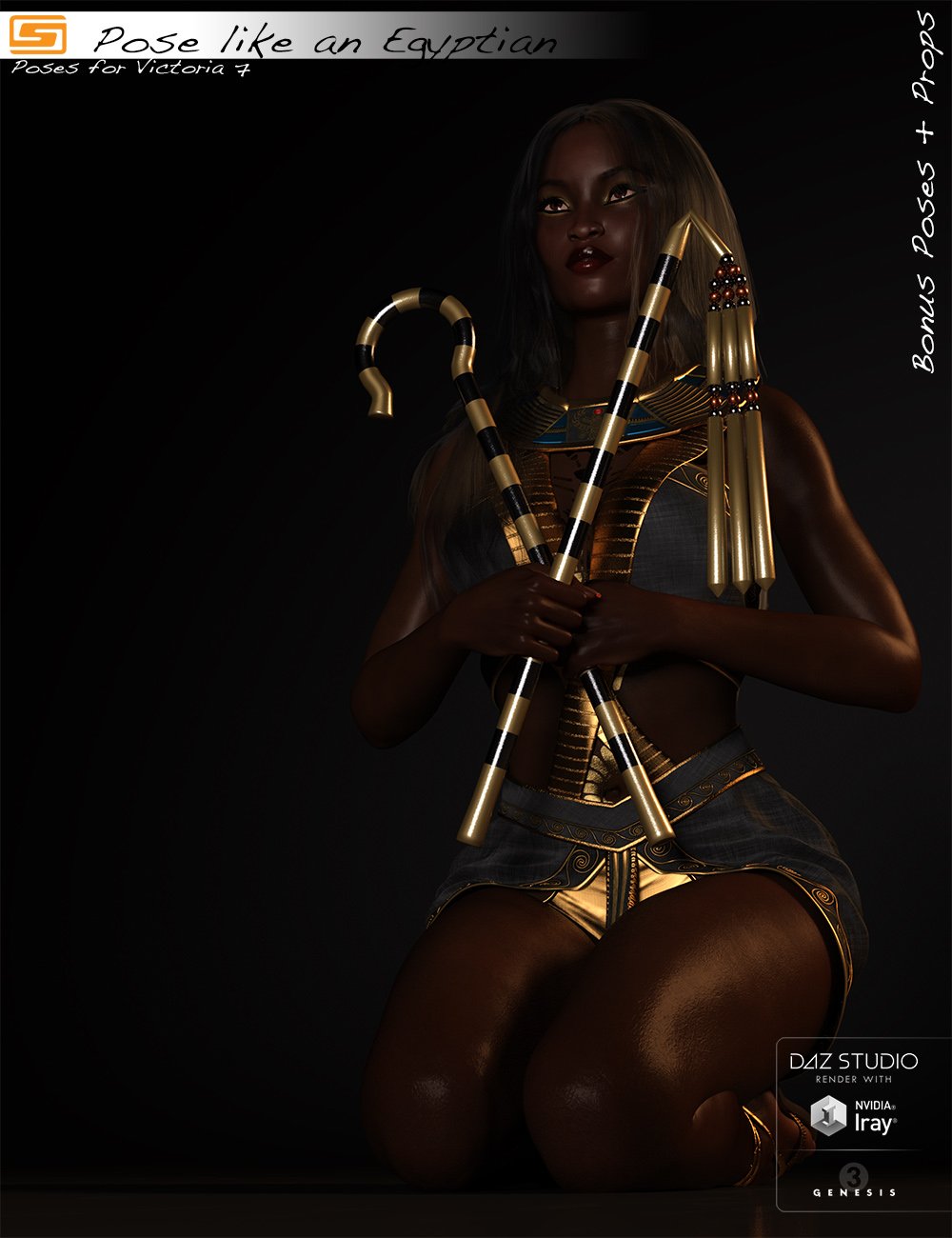 Egyptian Mega Bundle Characters Outfits Hair Poses And Lights Daz 3d