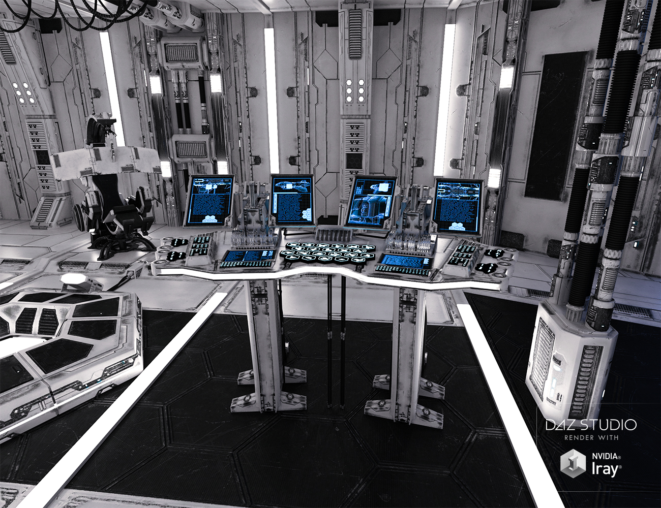 SS Marcoor Control Room | Daz 3D