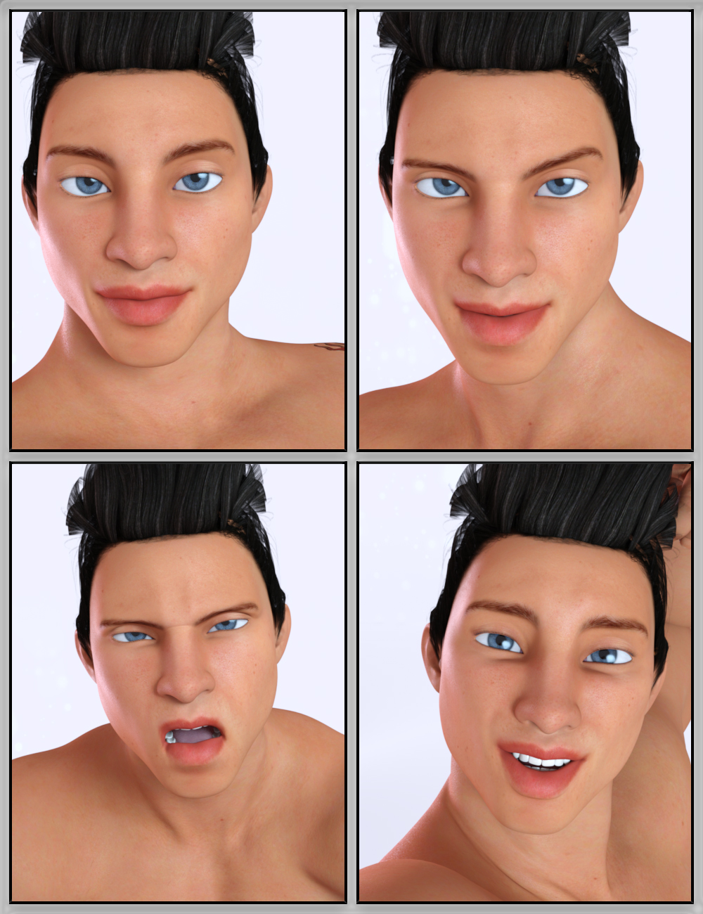 Macho Man Expressions for The Guy 7 | Daz 3D