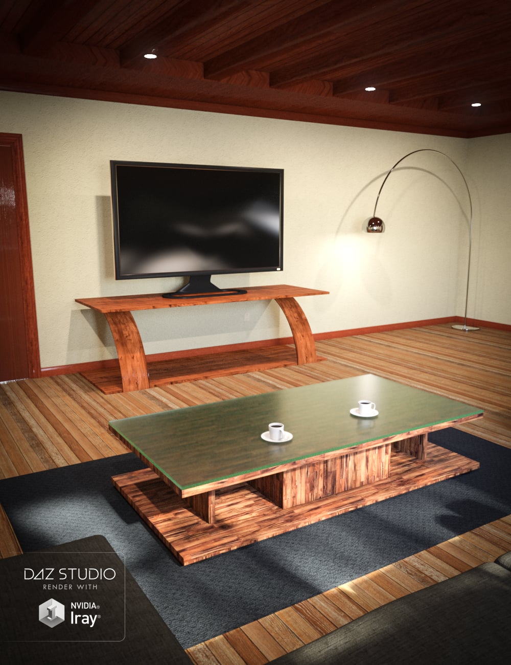 Interior Living Room Set | Daz 3D
