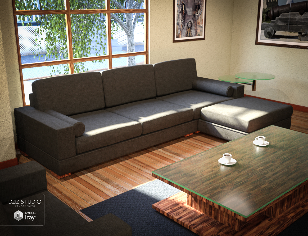 Interior Living Room Set | Daz 3D