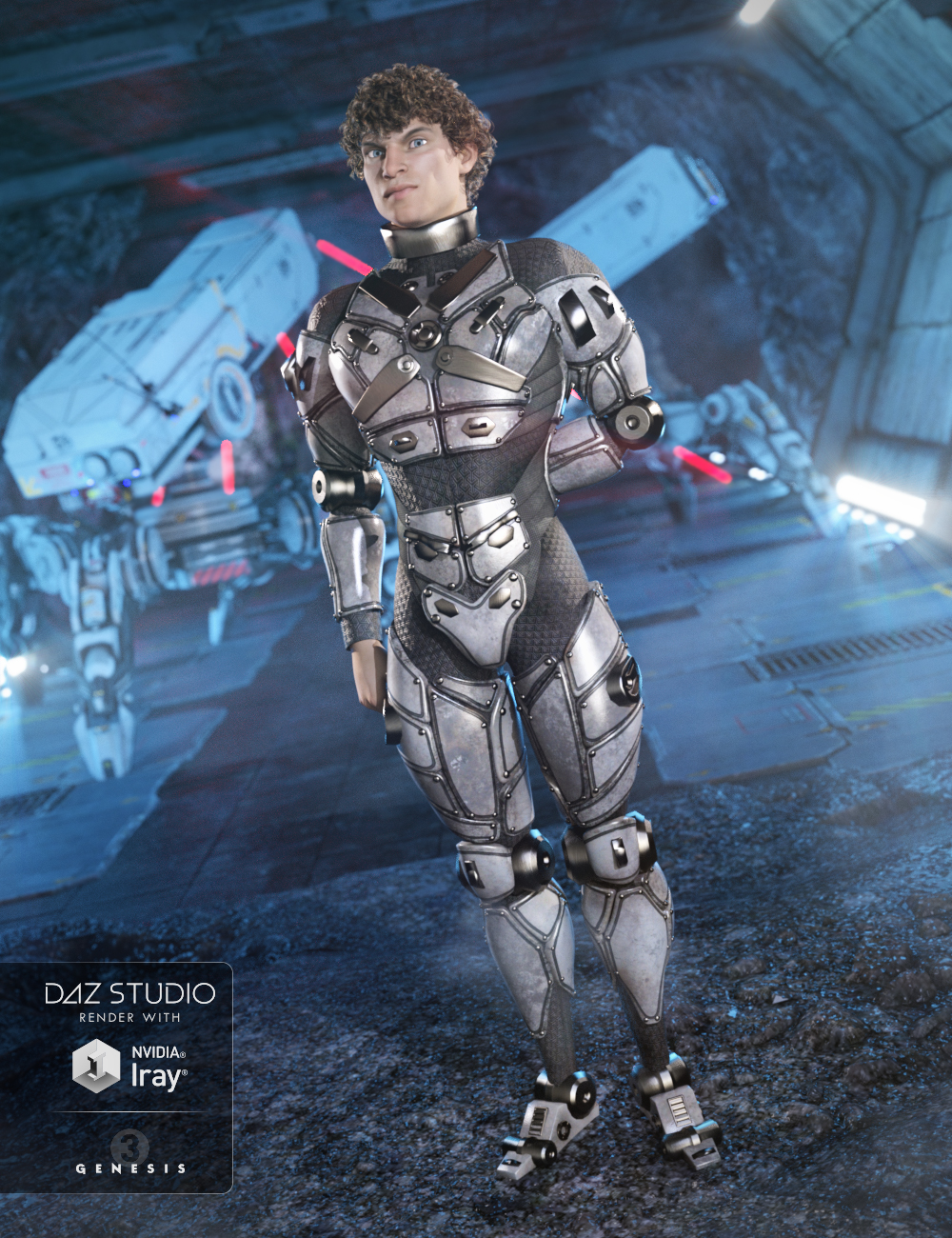 Cyber Soldier Warfare Textures | Daz 3D