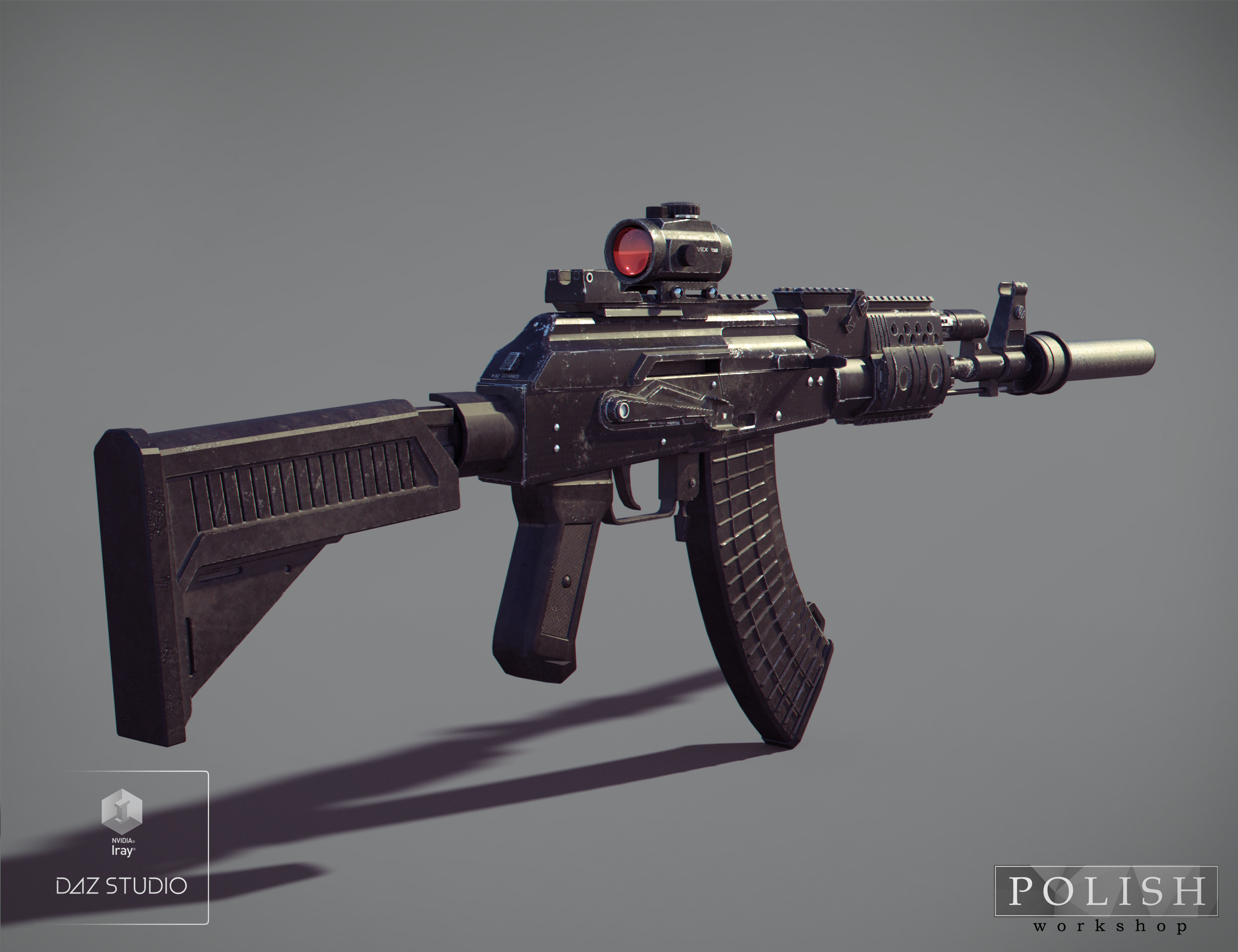 Black Snake Assault Rifle | Daz 3D