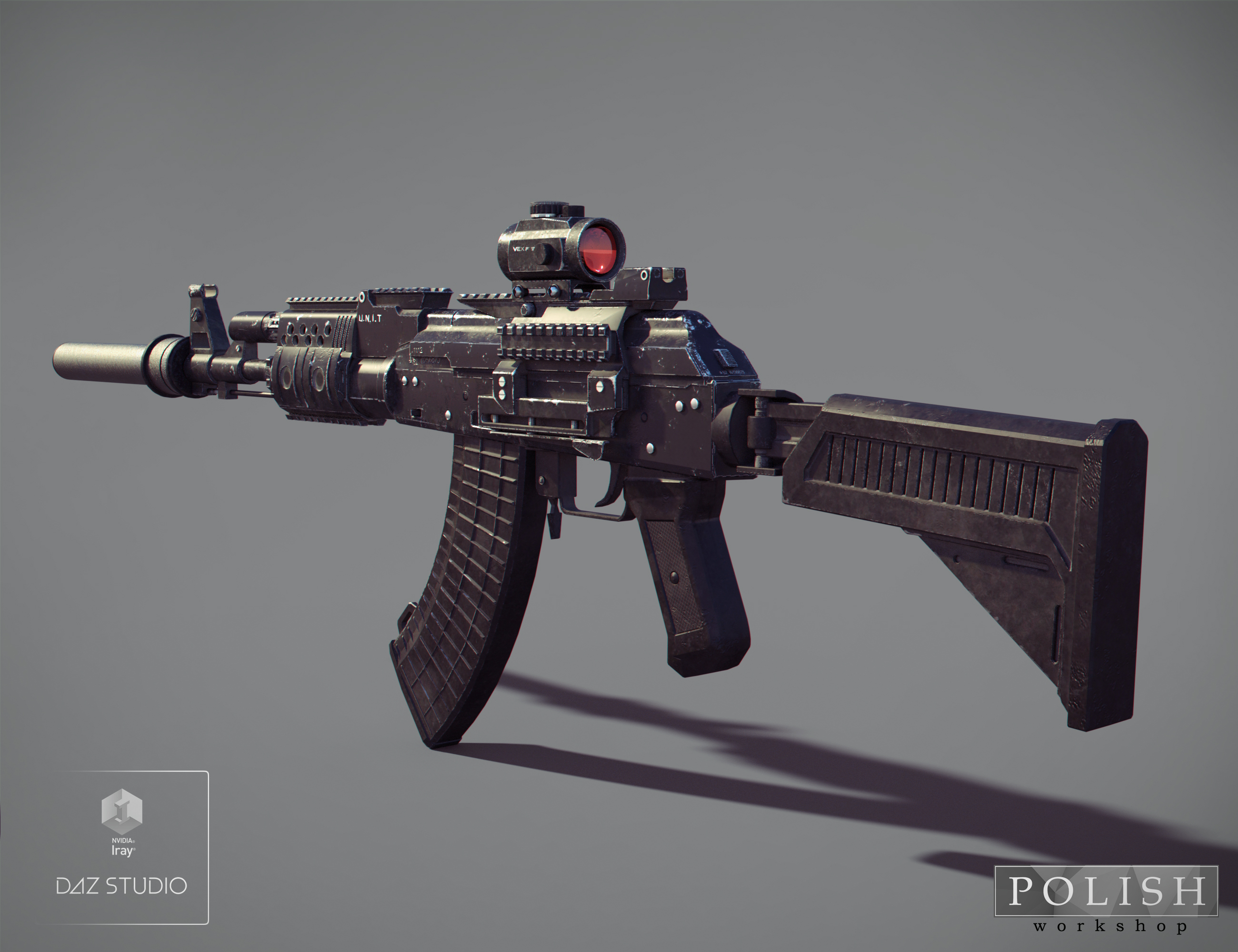 Black Snake Assault Rifle | Daz 3D