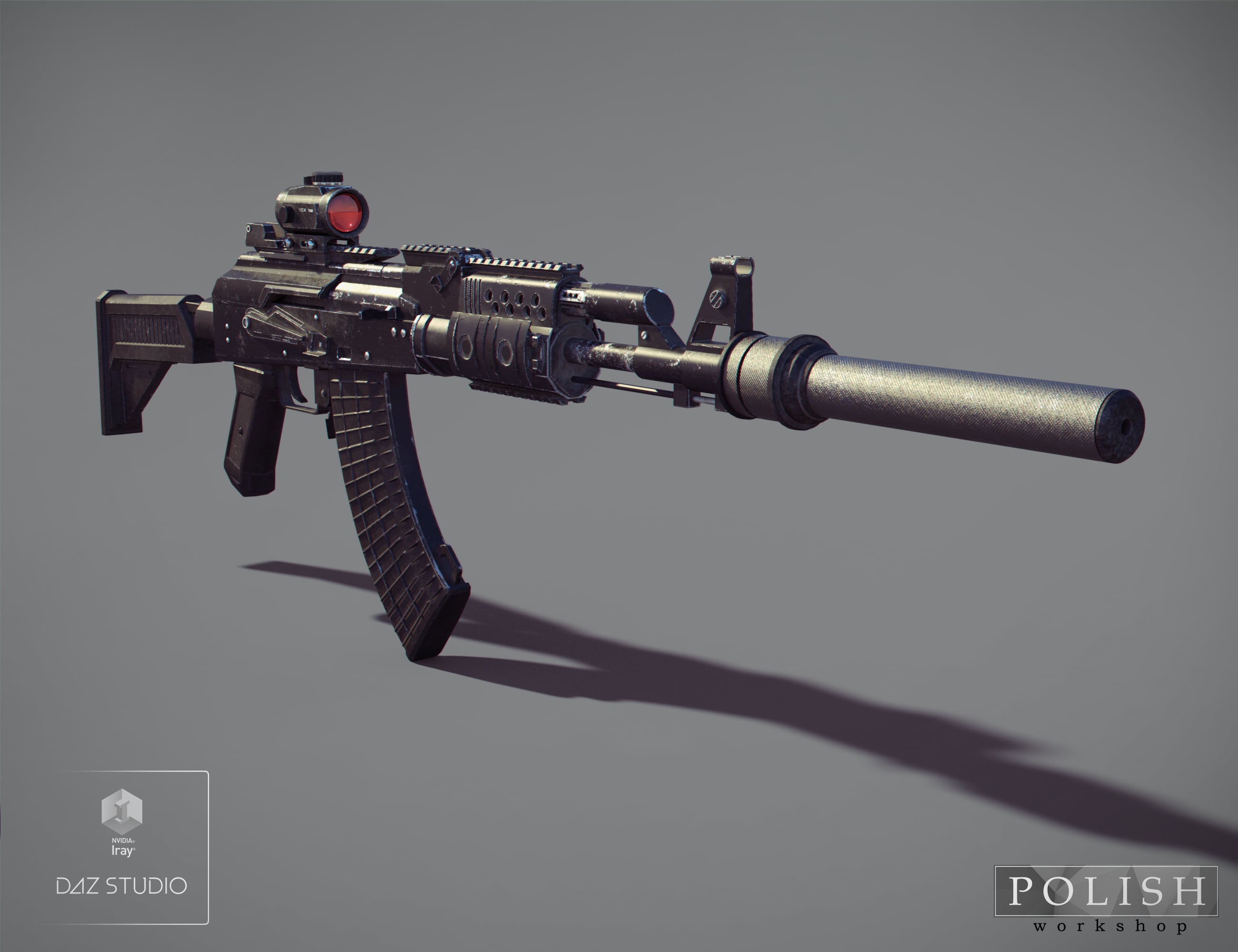 Black Snake Assault Rifle | Daz 3D