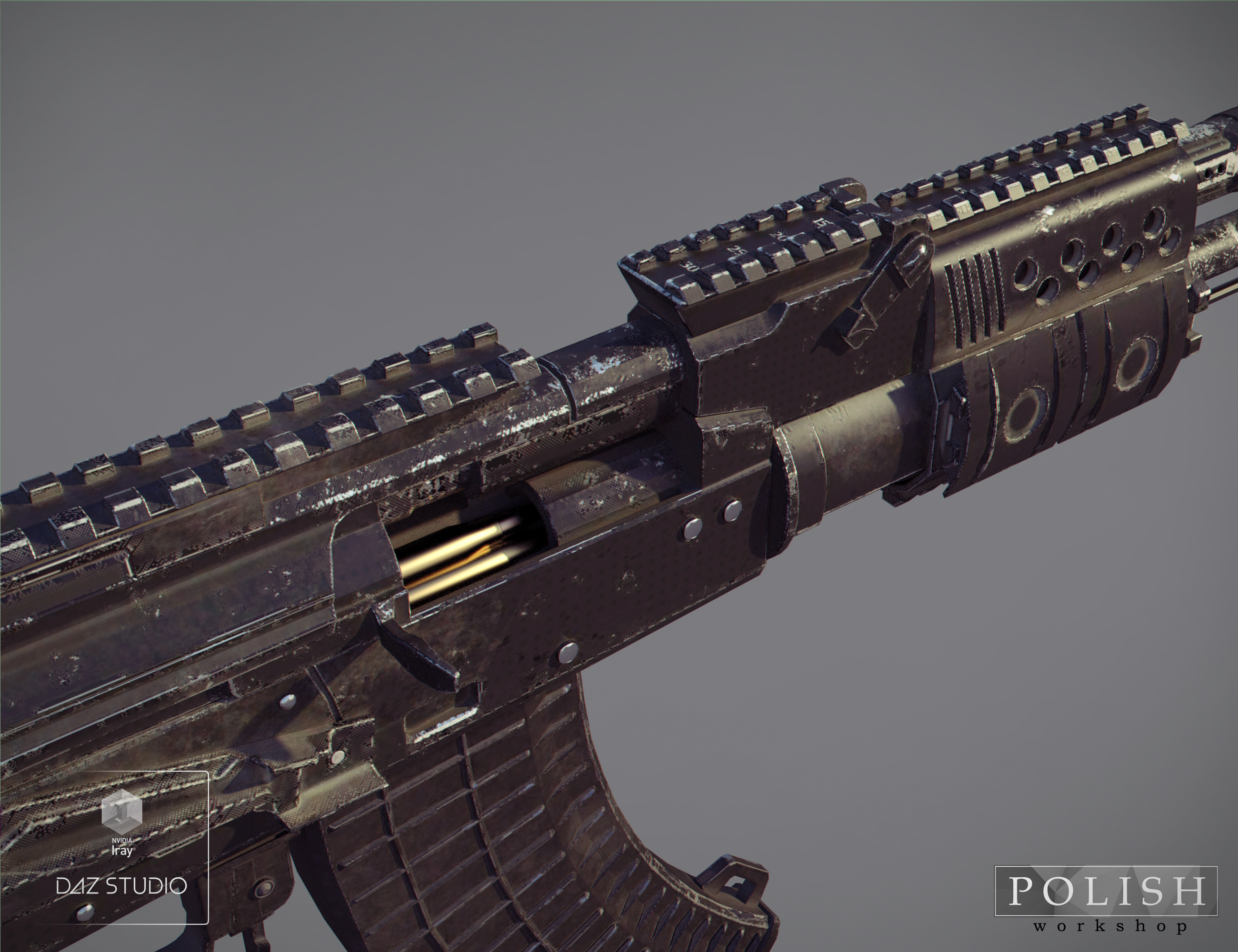 Black Snake Assault Rifle | Daz 3D
