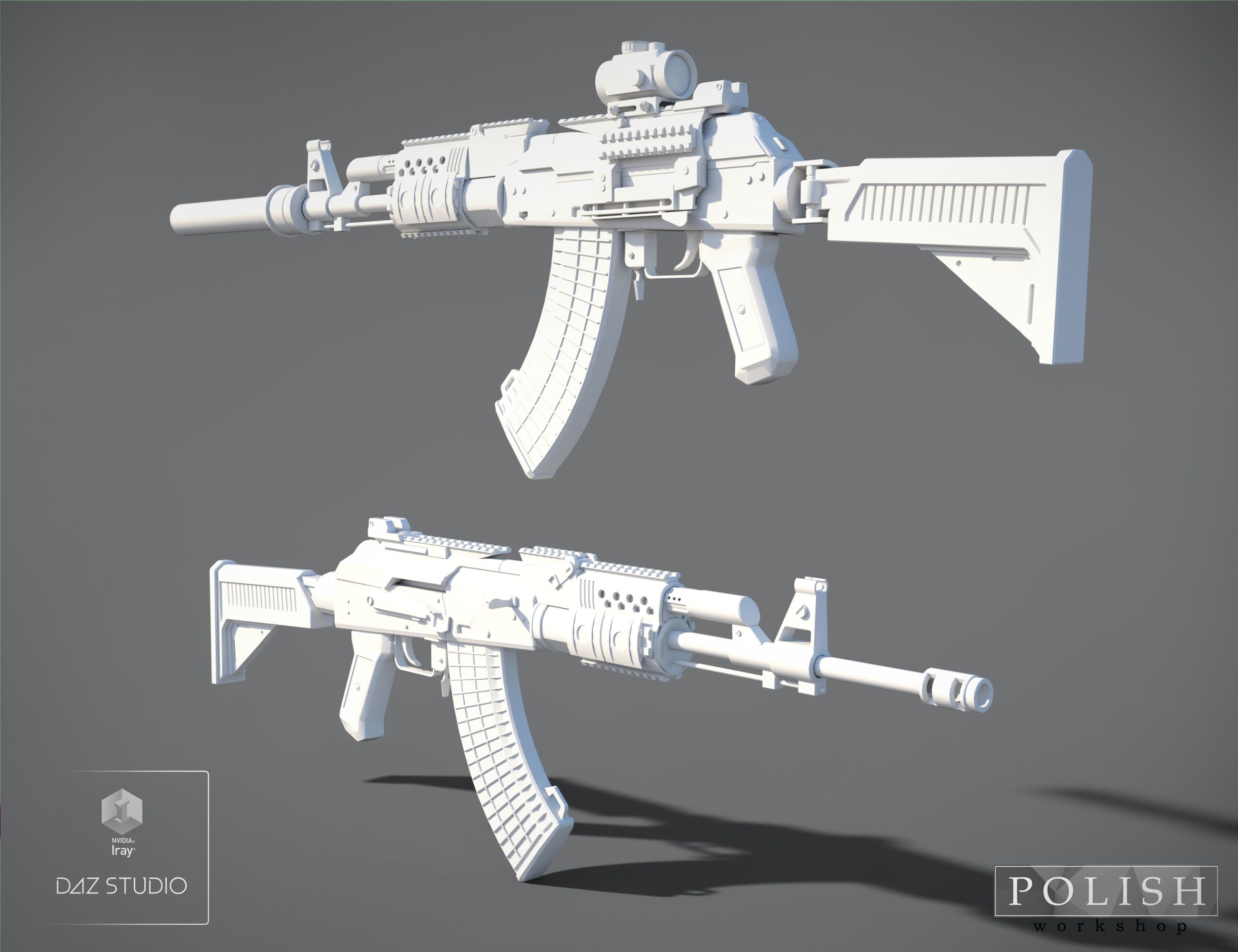 Black Snake Assault Rifle | Daz 3D