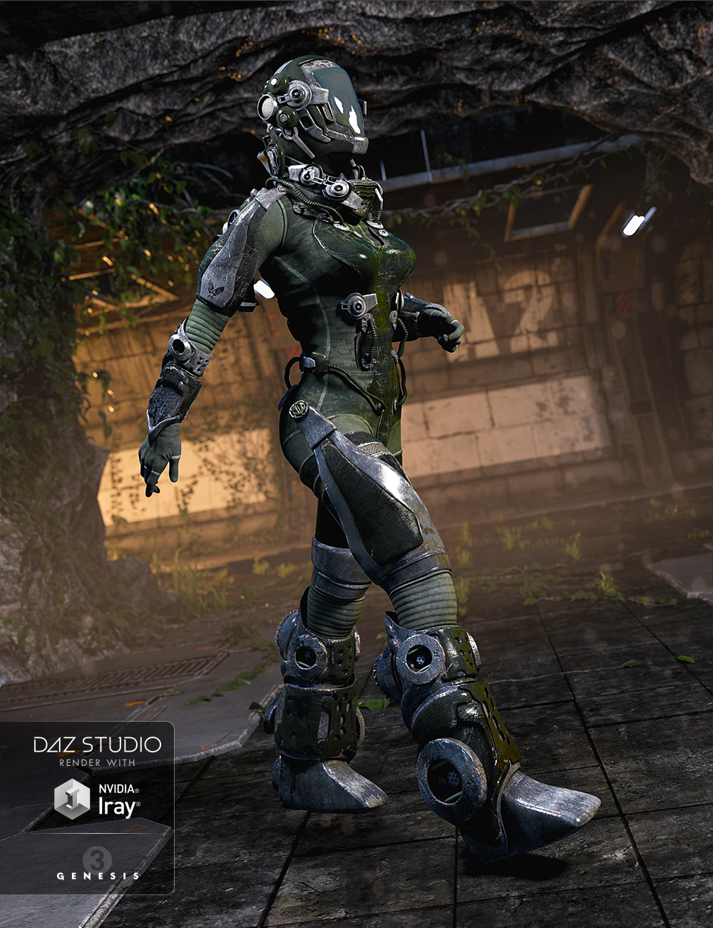 EXO Suit for Genesis 3 Female(s) Texture Expansion | Daz 3D