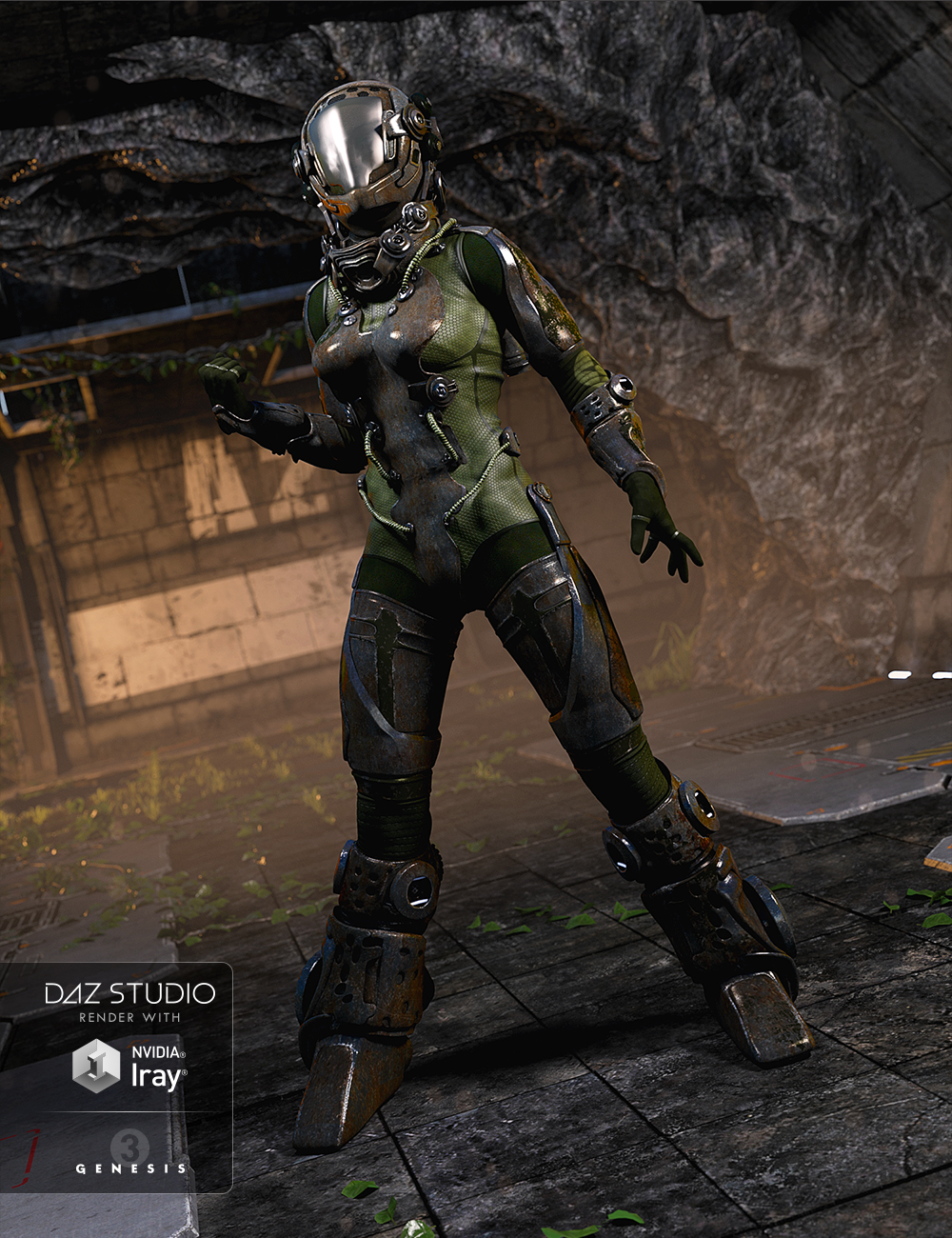 EXO Suit for Genesis 3 Female(s) Texture Expansion | Daz 3D