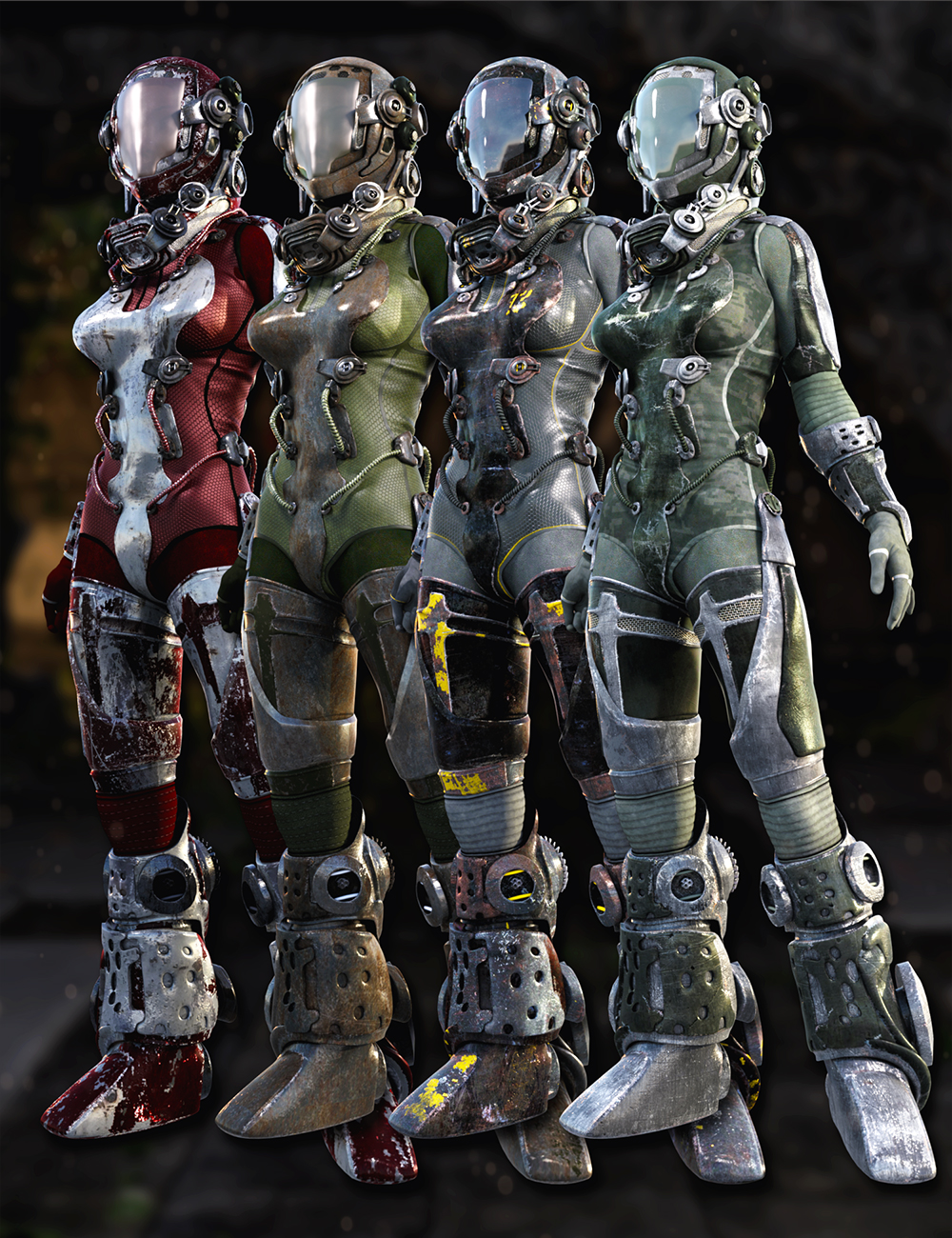 EXO Suit for Genesis 3 Female(s) Texture Expansion | Daz 3D