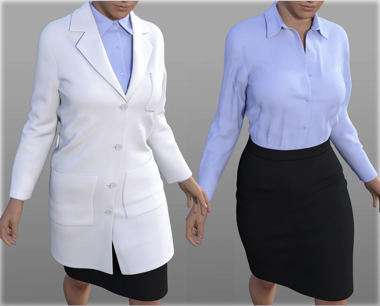 Doctor Coat Outfit for Genesis 3 Female(s) | Daz 3D