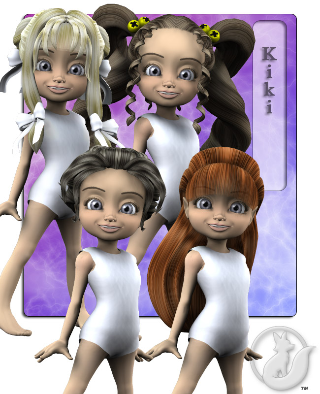 Kiki Hair Pack 1 | Daz 3D