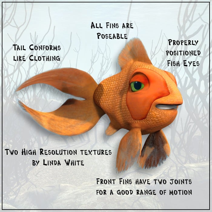 Gilbert the Goldfish | Daz 3D