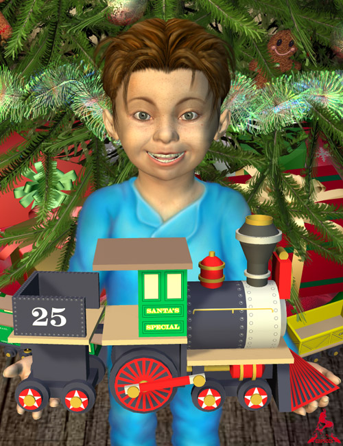 Wooden Toy Train | Daz 3D