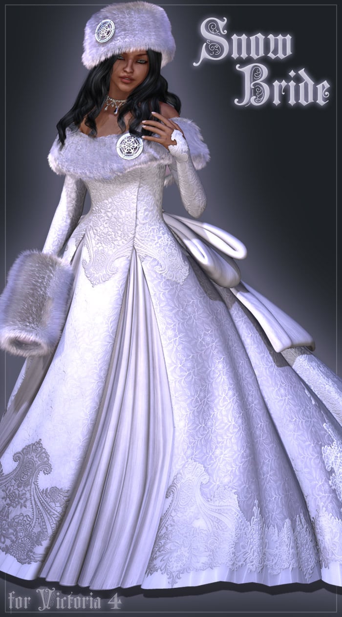 Snow Bride Bundle (A3, V3, and V4) | Daz 3D