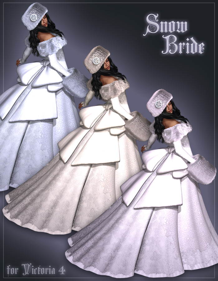 Snow Bride Bundle (A3, V3, and V4) | Daz 3D