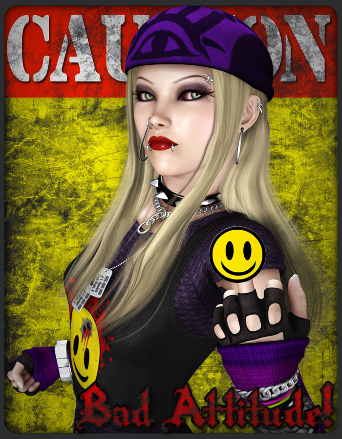 Bad Attitude Expansion for V4 | Daz 3D