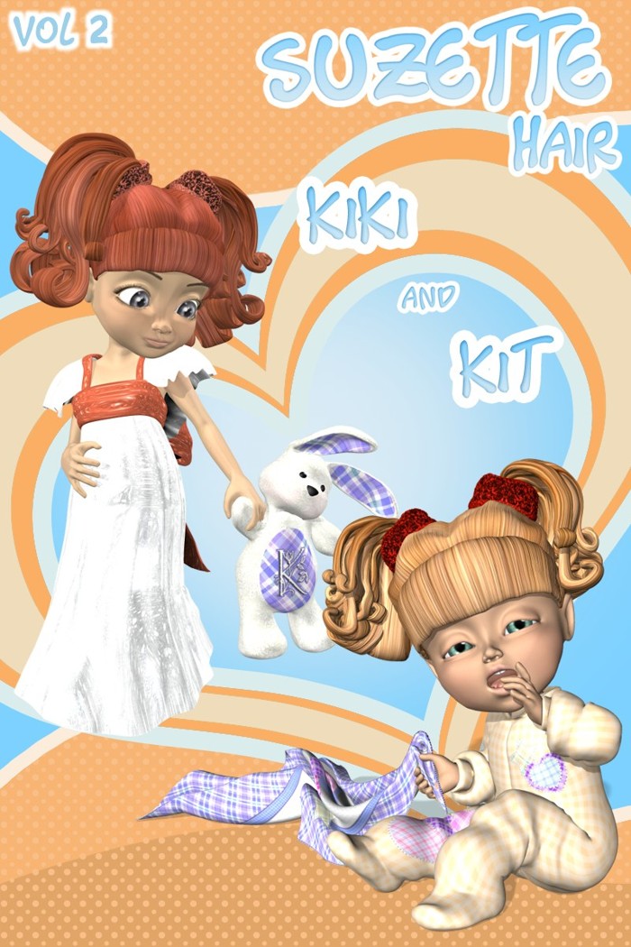 Suzette Hair Vol2 - Kiki, Kit | Daz 3D