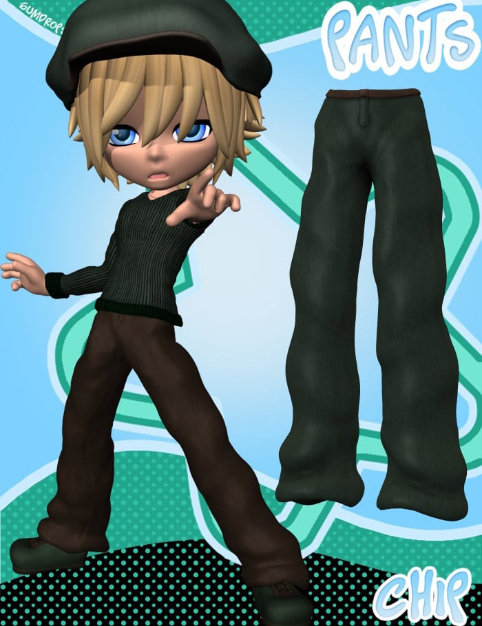 GHD-Singles: Chip Pants | Daz 3D