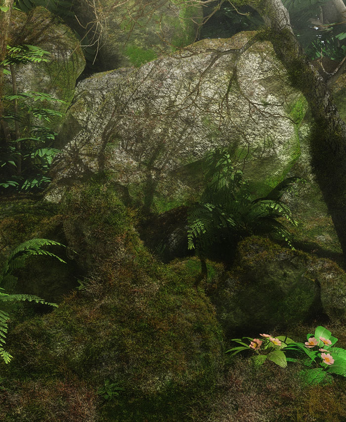 Mini Moss Bundle For Vue | Daz 3D