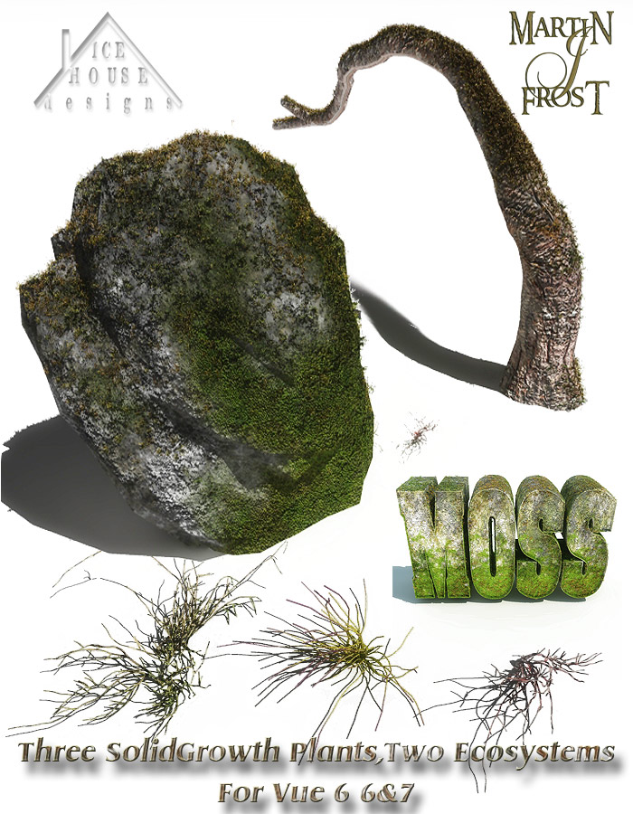 Mini Moss Bundle For Vue | Daz 3D