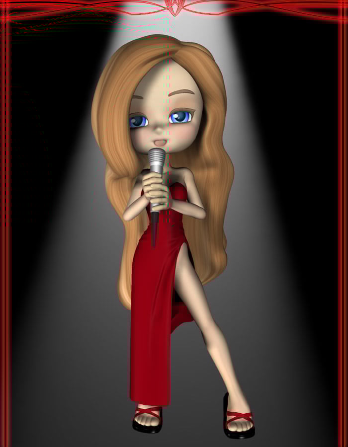 Lounge Singer Poses and Props - For Cookie | Daz 3D
