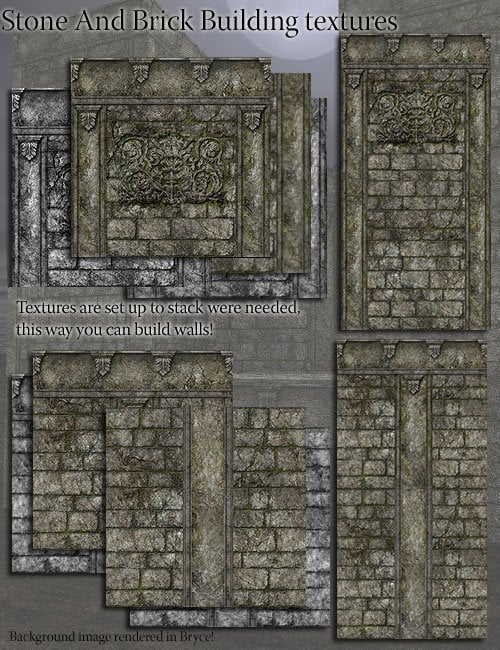 Stone and Brick Texture Building Kit | Daz 3D