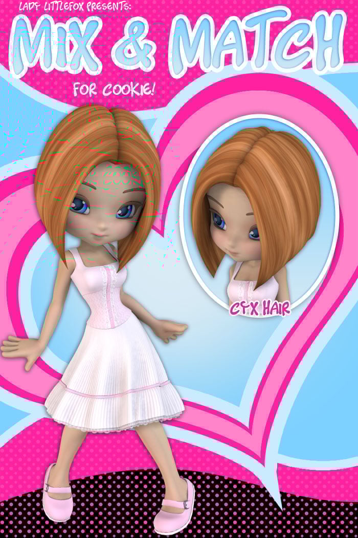 Cookie Mix and Match: Cyx Hair | Daz 3D