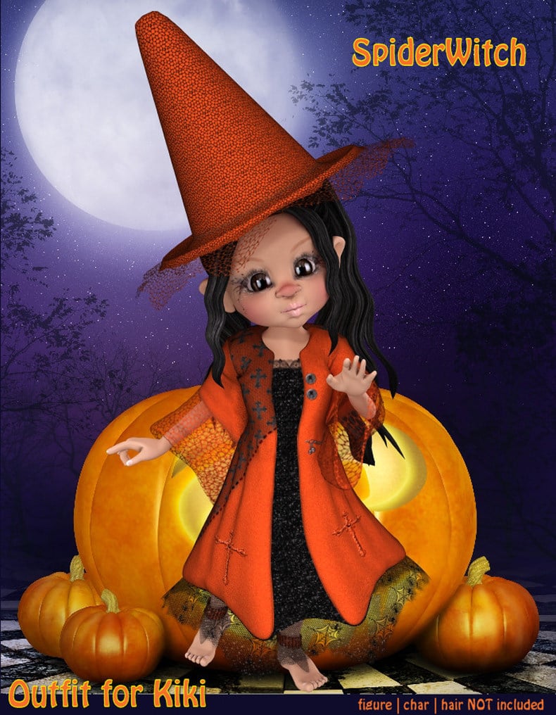 Kiki SpiderWitch | Daz 3D