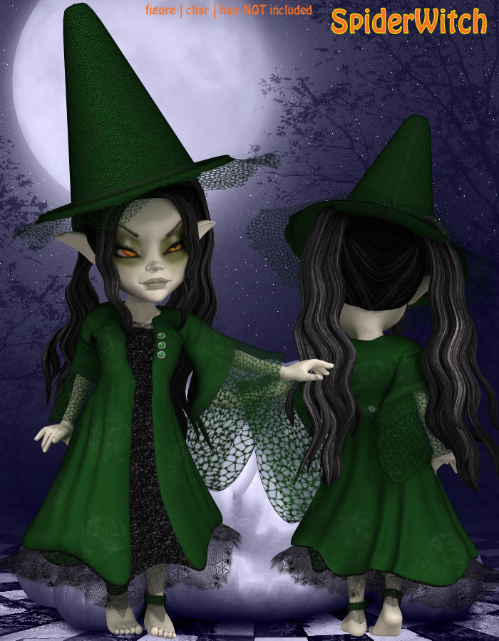 Kiki SpiderWitch | Daz 3D