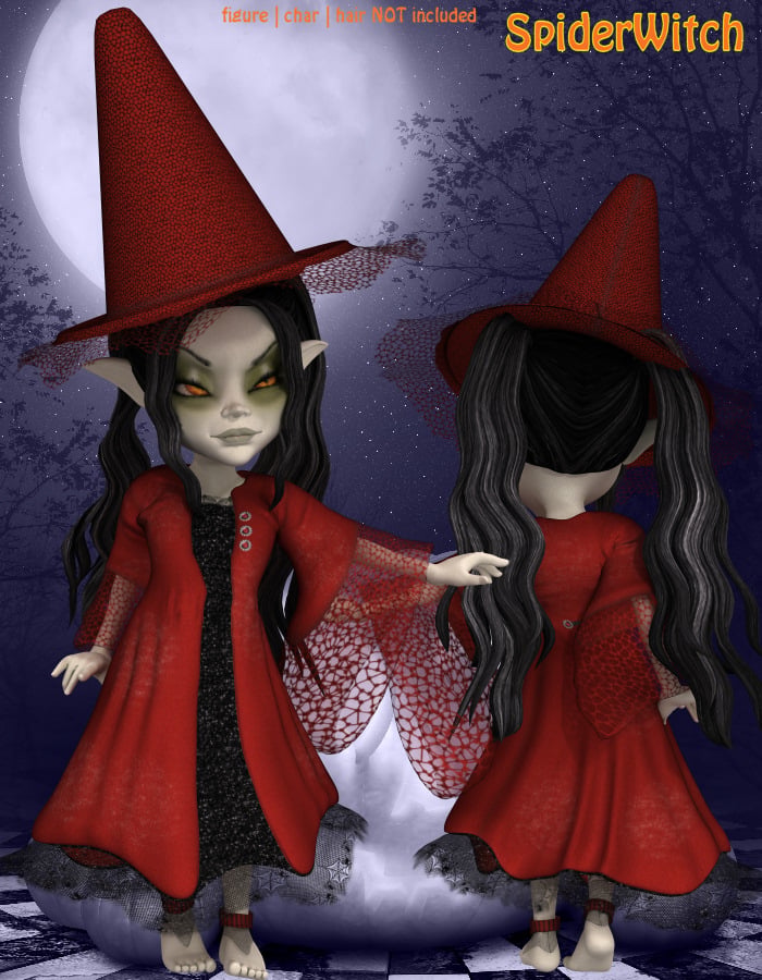 Kiki SpiderWitch | Daz 3D