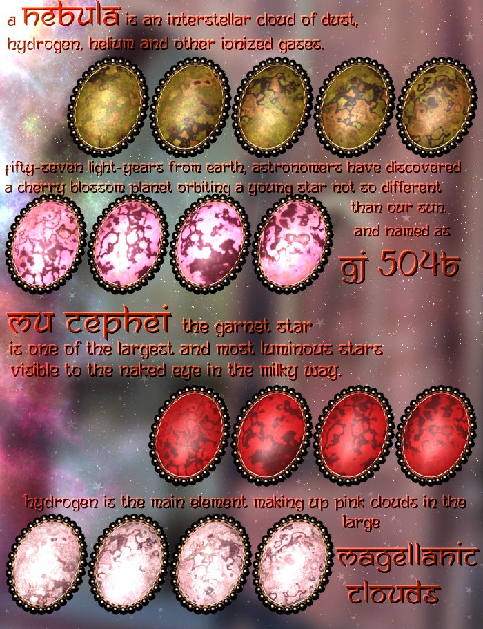 Celestial Stones for Hemavati Jewels | Daz 3D